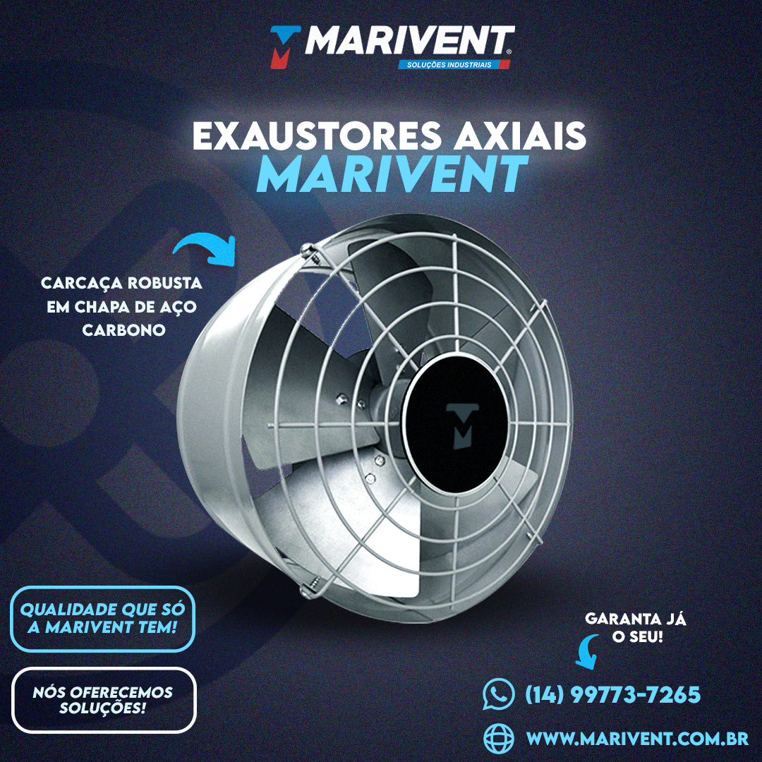 Exaustor Axial 700 T6 - Marivent Soluções Industriais